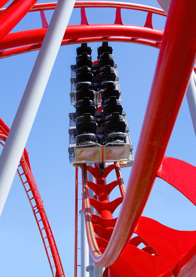 Empty Roller Coaster Cart Side View