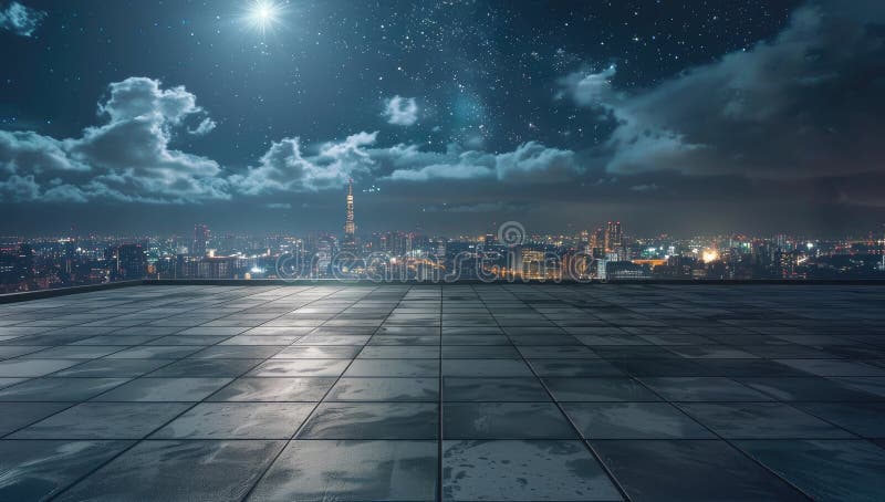 From an Empty Rooftop, You Can Enjoy a Captivating City View at Night ...