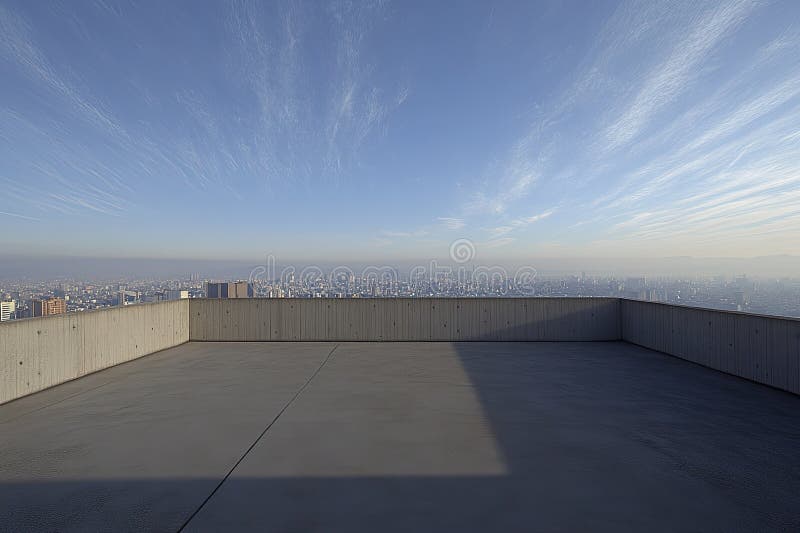 Cityscape Rooftop View stock illustration. Illustration of wide - 384646664