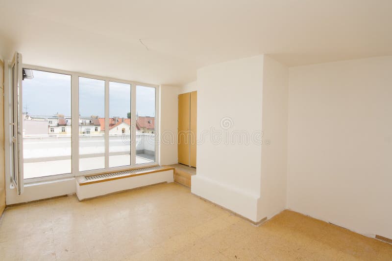 Empty Room stock image. Image of flat, walls, wooden - 10246521