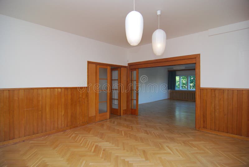 Empty room stock photo. Image of home, wood, lamp, indoor - 22121208