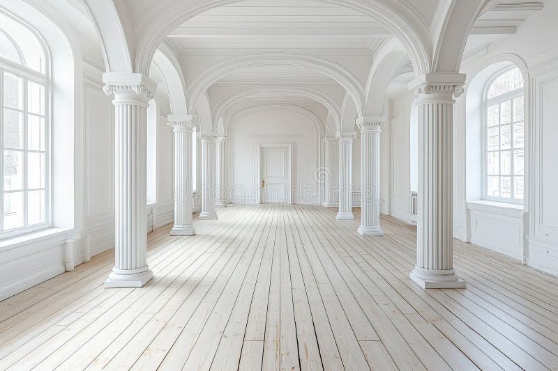 An Empty Room Background, Clean and Minimalist, Design Theme. Stock ...