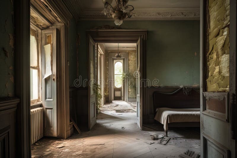 An Empty Room with a White Wall and a Window with a View of the Outside ...