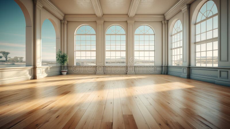 Empty Room Building. Generative AI. Stock Illustration - Illustration ...
