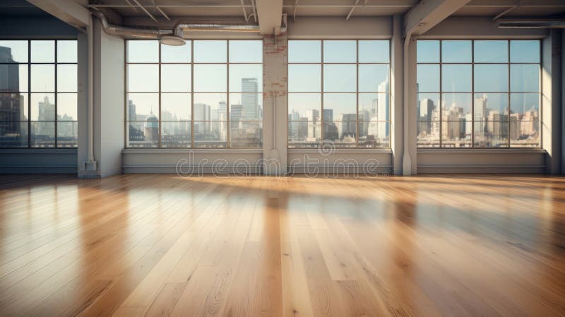 Empty Room Building. Generative AI. Stock Illustration - Illustration ...