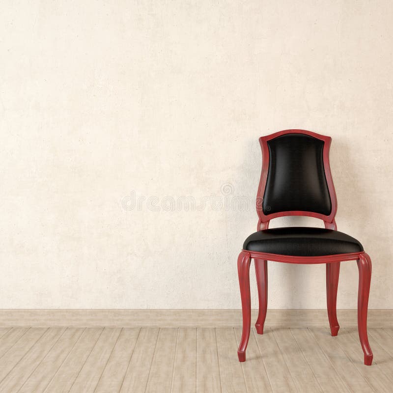 Empty Room with Chair. Modern Bright Interior Stock Illustration ...