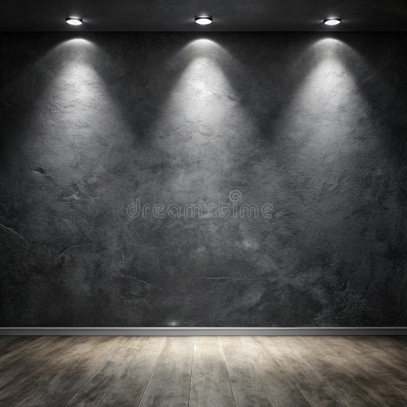 Empty Room with Chalkboard or Cement Plaster Wall and Floor Texture ...