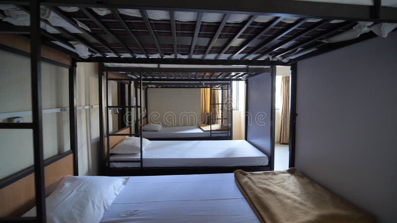 Bunk Beds Inside an Abandoned Kindergarten in Pripyat Ghost Town. Old ...