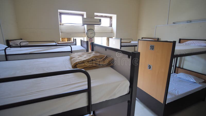 Bunk Beds Inside an Abandoned Kindergarten in Pripyat Ghost Town. Old ...
