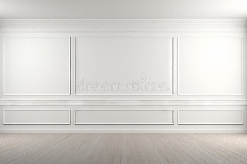 Empty Room with Clean Lines for Mock Up Designs Stock Illustration ...