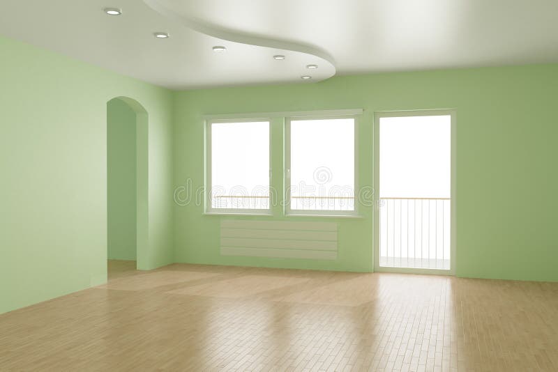 Empty room stock illustration. Illustration of interior - 5381933
