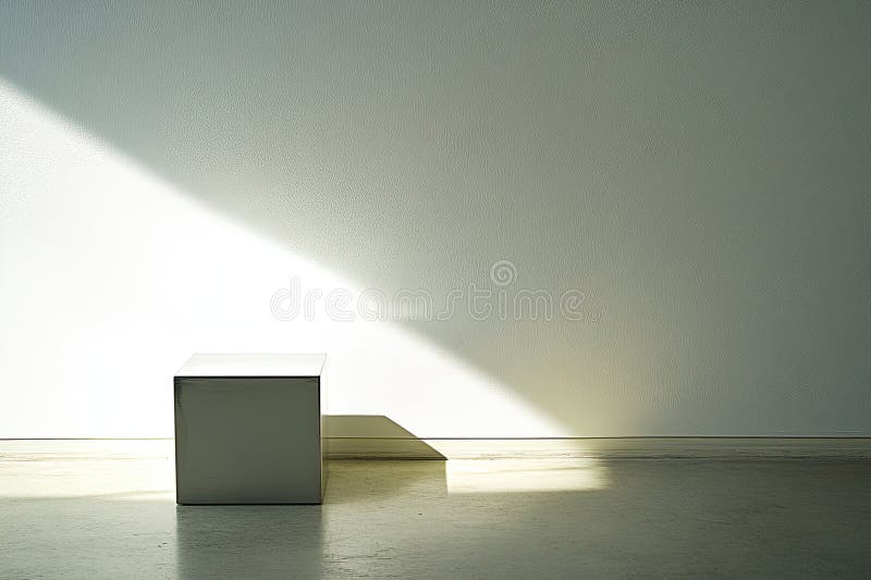 Minimalist Cube in Sunlight Stock Illustration - Illustration of ...