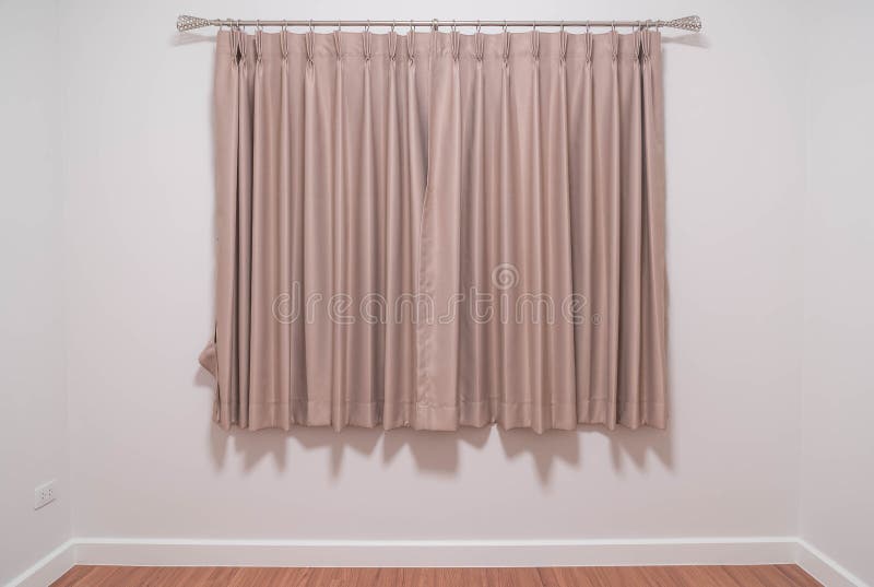 Empty room with curtains stock photo. Image of built - 93016990