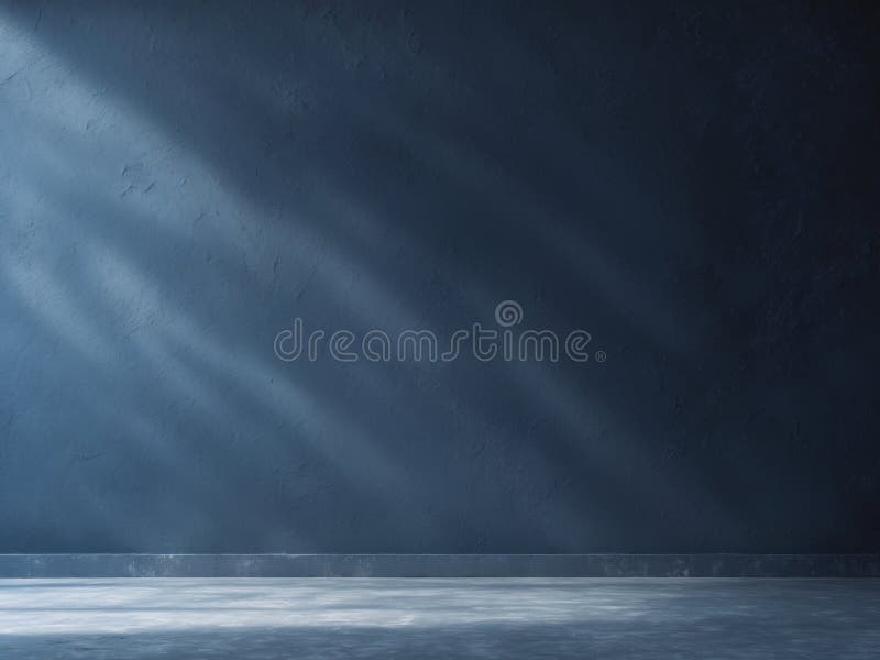 Empty Room Dark Blue Background Appears To Be Textured. Stock Photo ...
