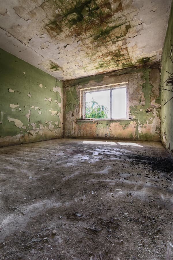 Destroyed Room with Wallpaper Stock Image - Image of colorful ...