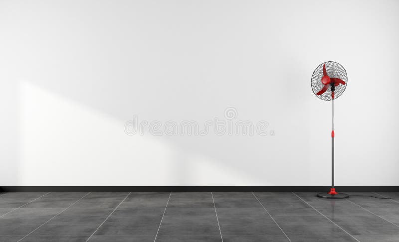 Empty room with fan stock illustration. Illustration of interior - 37636820
