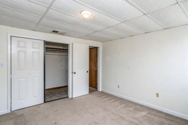 Empty Room with Closet and Electrical Outlet Stock Illustration ...