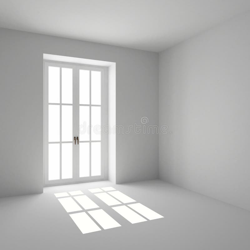 French window closed stock illustration. Illustration of apartment ...
