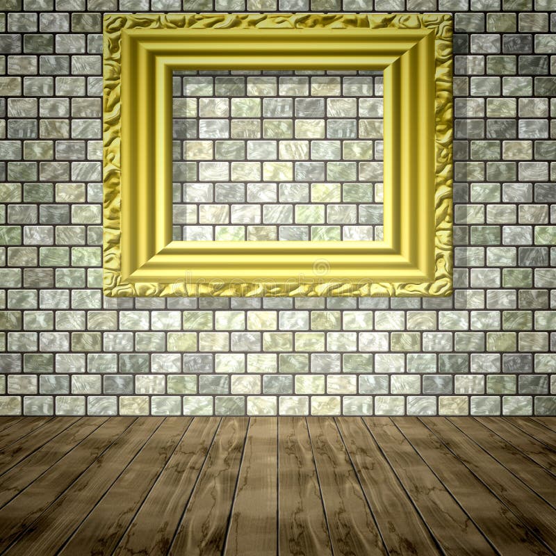 Empty Room Generated Texture Stock Illustration - Illustration of ...
