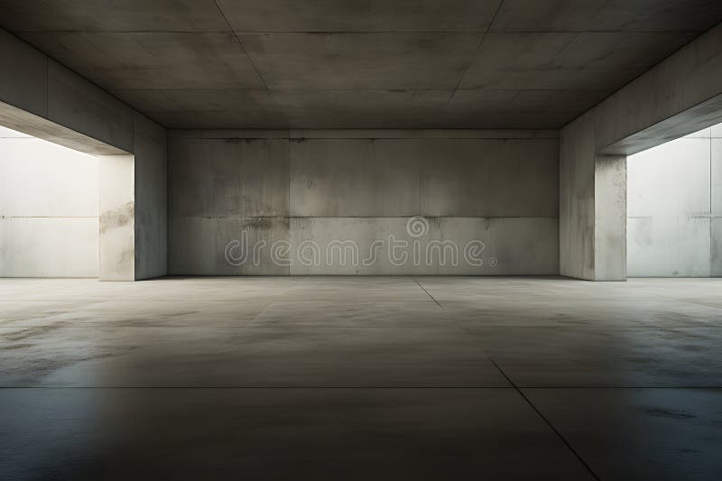 Empty Dirty Room Gray Cement Crack Wall Texture Generative Ai Stock ...