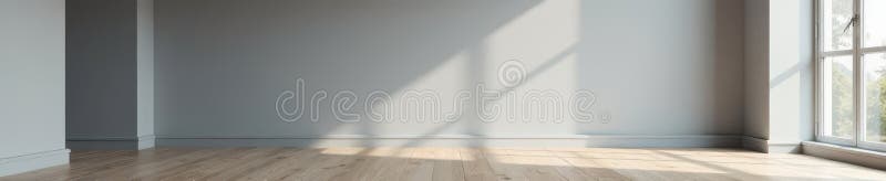 Empty Room, Gray Walls, Wood Floor Minimalist Interior , Decor, Gray ...