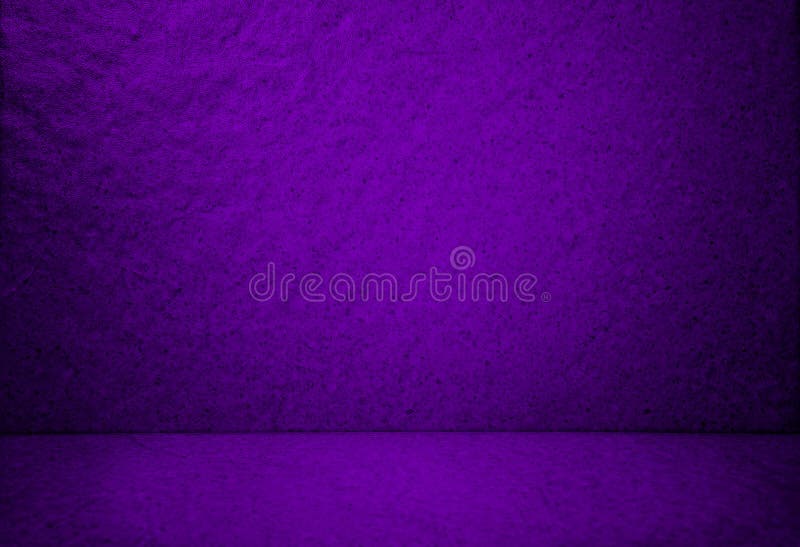 Empty Room Grungy Stage Backdrop. Soft Violet Studio Background. Purple ...
