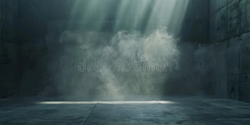 An Empty Room with Haze and Rays of Light Stock Photo - Image of ...