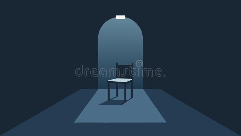 Empty Room an Illustration of an Empty Dimly Lit Room with a Single ...