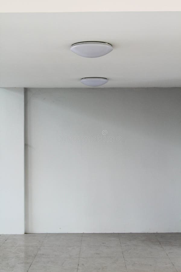 Lamp on Gypsum Board Ceiling Stock Image - Image of room, material ...