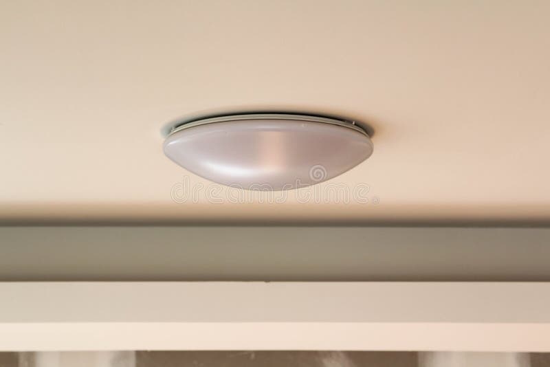 Lamp on Gypsum Board Ceiling Stock Image - Image of indoors, design ...