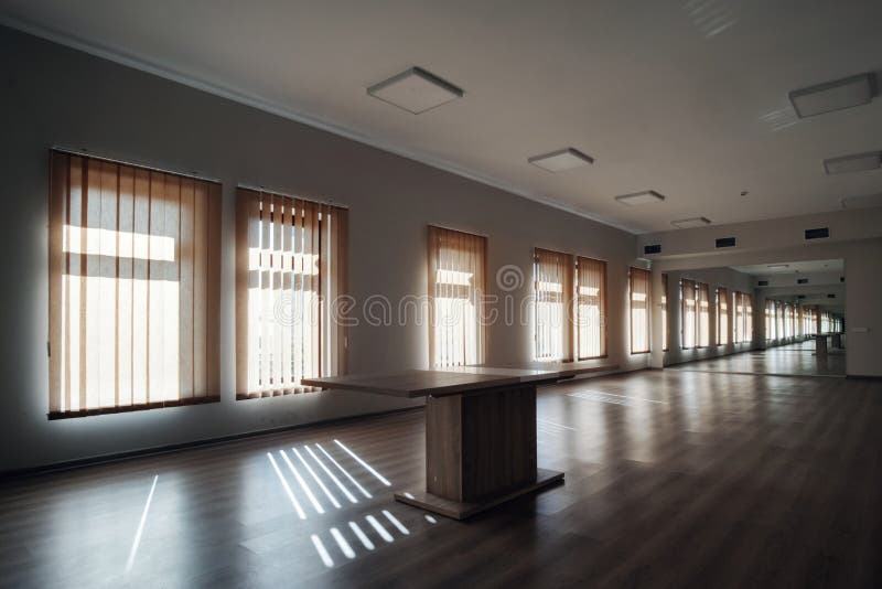 Empty Room Interior with Closed Windows Stock Photo - Image of ...