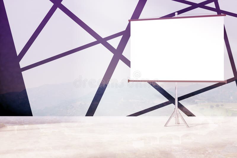 Empty Room Interior with a Screen Toned Stock Illustration ...