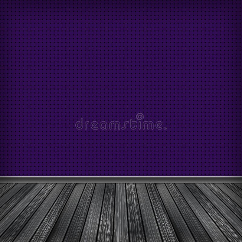 Empty Room, Interior with Wallpaper Stock Illustration - Illustration ...