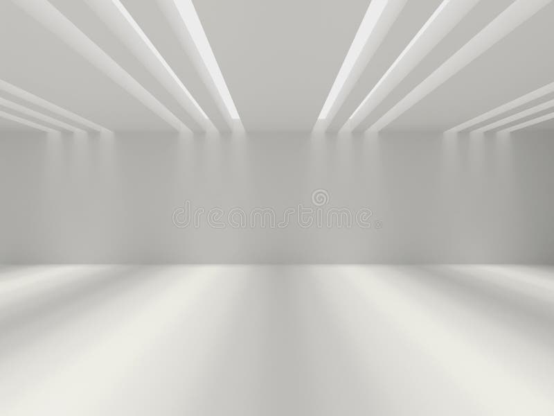 Empty Room Interior White Background. 3d Render Illustration Stock ...