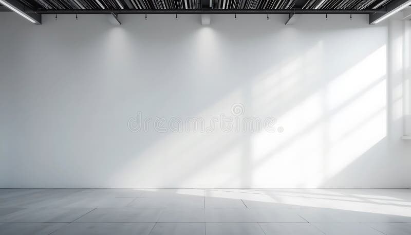 Empty Room Interior with White Walls and Natural Light Stock ...