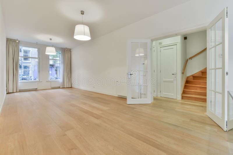 An empty room with large stock image. Image of style - 240993273