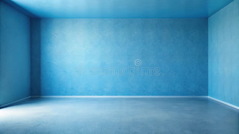 Empty Room with Light Blue Walls and Floor Ideal for Design Projects ...
