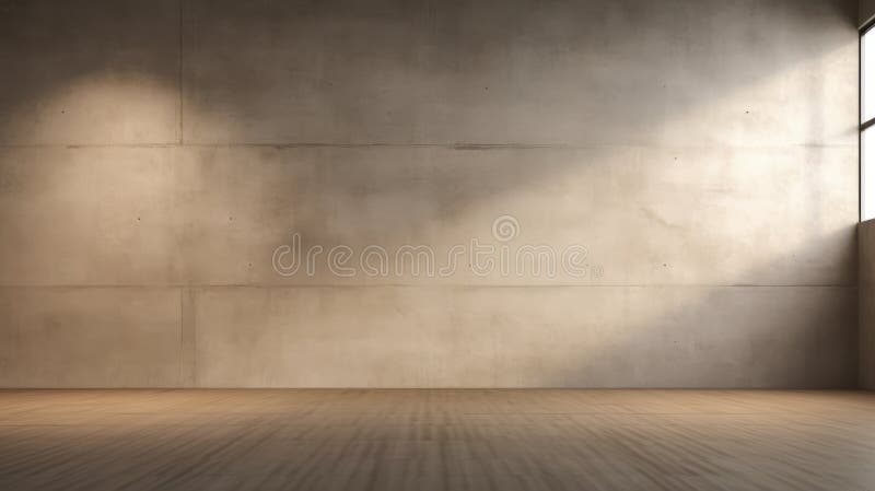 An Empty Room with a Light Coming through the Window Stock Photo ...