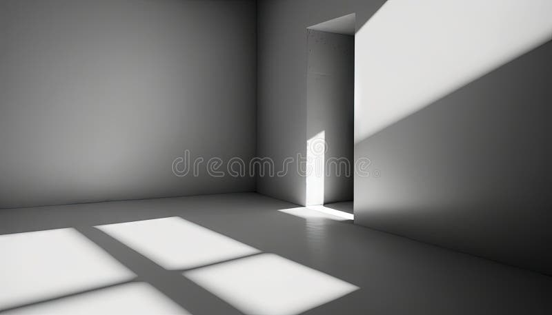 An Empty Room with the Light Coming through the Window and the Floor ...