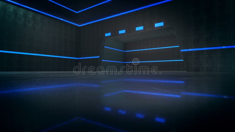 Empty Room with Light Glow, Abstract Space. Stock Illustration ...