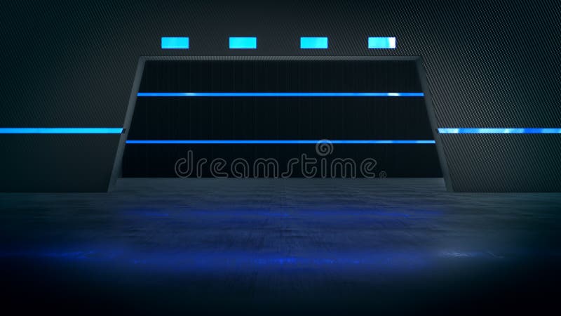 Empty Room with Light Glow, Abstract Space. Stock Illustration ...