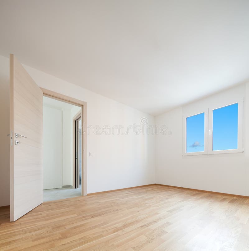 Empty Modern Apartment, Balcony. Cloudy Day Stock Image - Image of ...