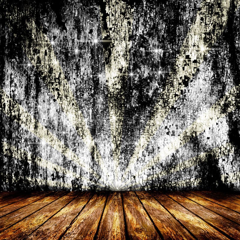 Empty Room with Light Star and Light Rays. Stock Image - Image of light ...