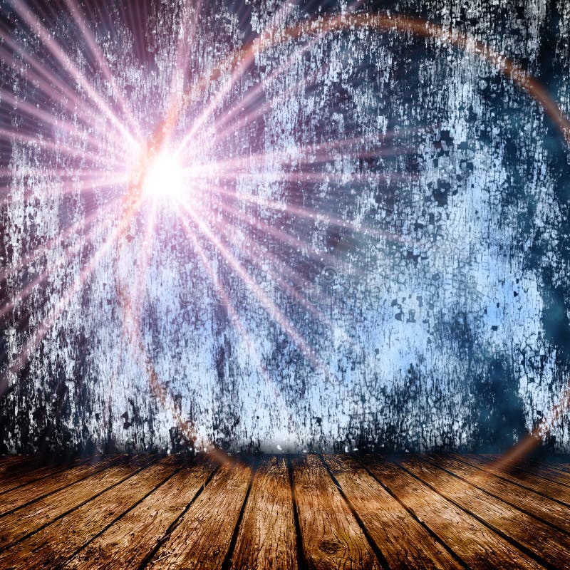 Empty Room with Light Star and Light Rays. Stock Photo - Image of empty ...