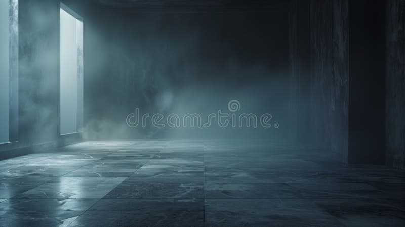 Empty Room with Marble Flooring and Neutral Tones Stock Image - Image ...