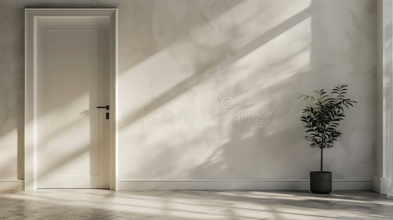 An Empty Room with a Minimalist Feel. AI Generated Stock Illustration ...
