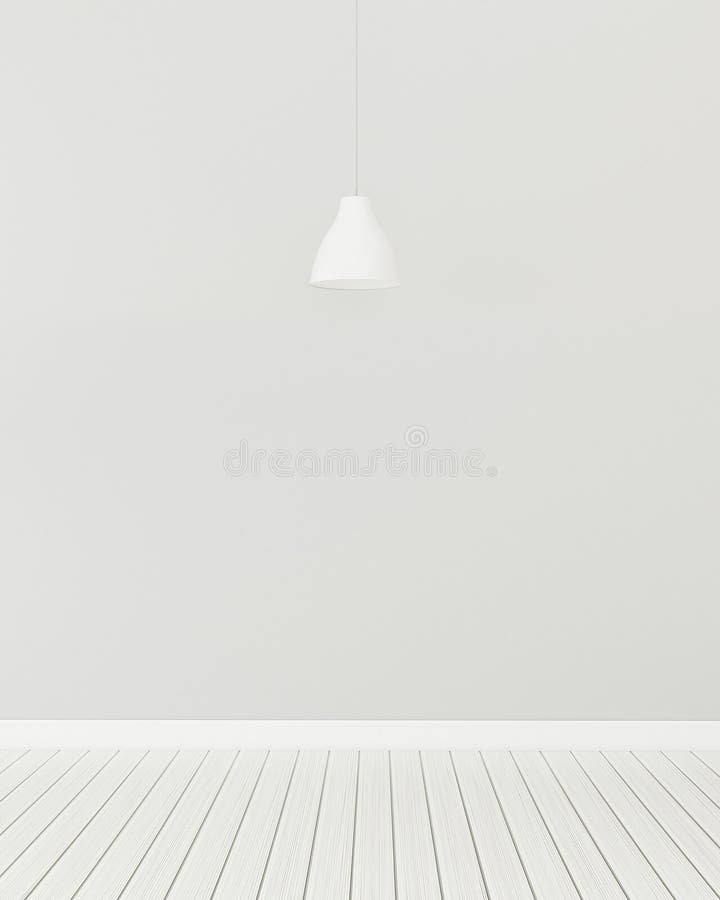 Empty Room with Modern Lamp.Common Space in Home Stock Illustration ...