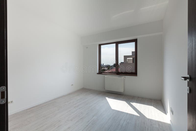 Empty Room in a New Apartment Stock Photo - Image of empty, lights ...