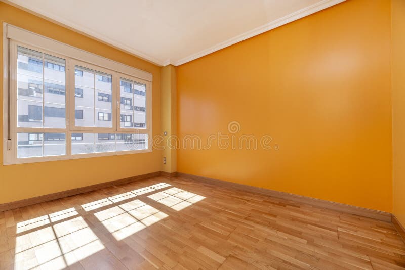 Empty Room with Open Window, Aluminum Radiator Stock Image - Image of ...