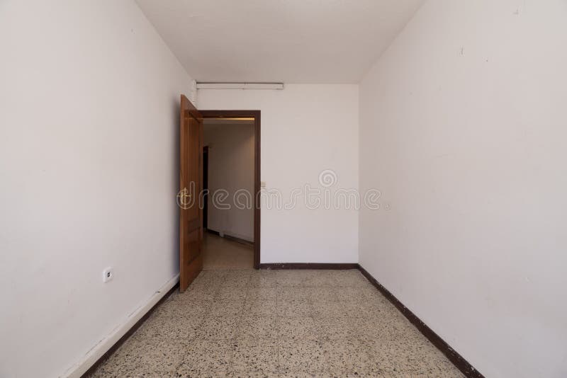 Empty Room in an Old Apartment Built with Modest Qualities Stock Photo ...